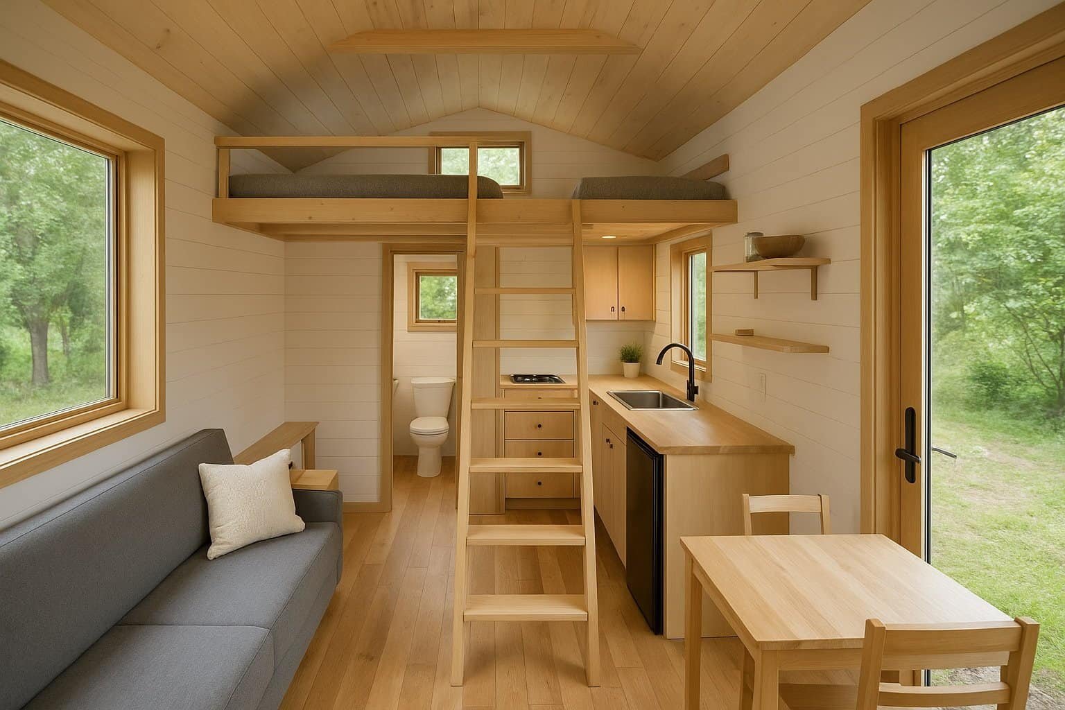 How to Design a Small Functional Tiny House Layout for Maximum Space ...
