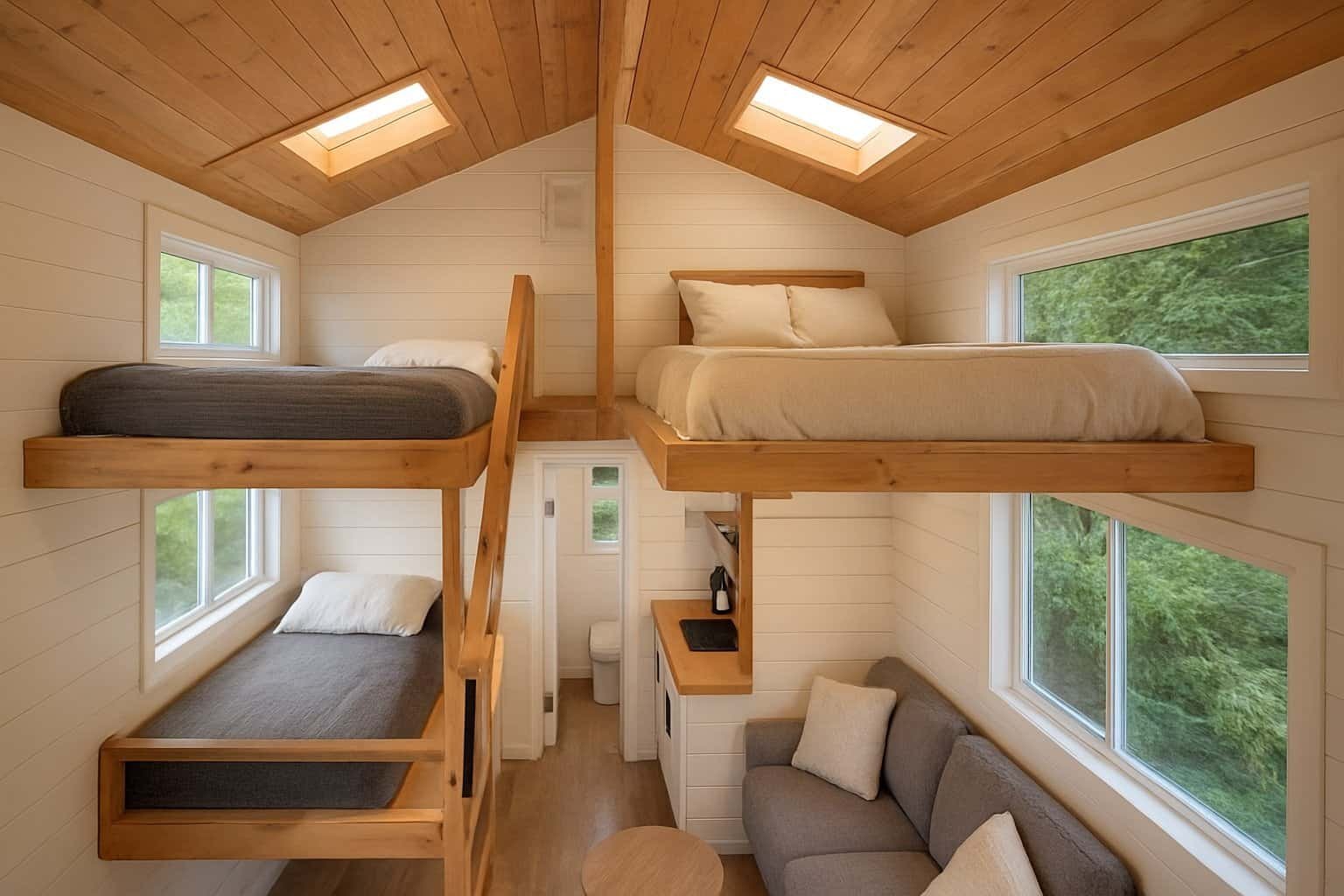 Tiny House With 2 Sleeping Lofts: Design, Layout & Space Optimization ...