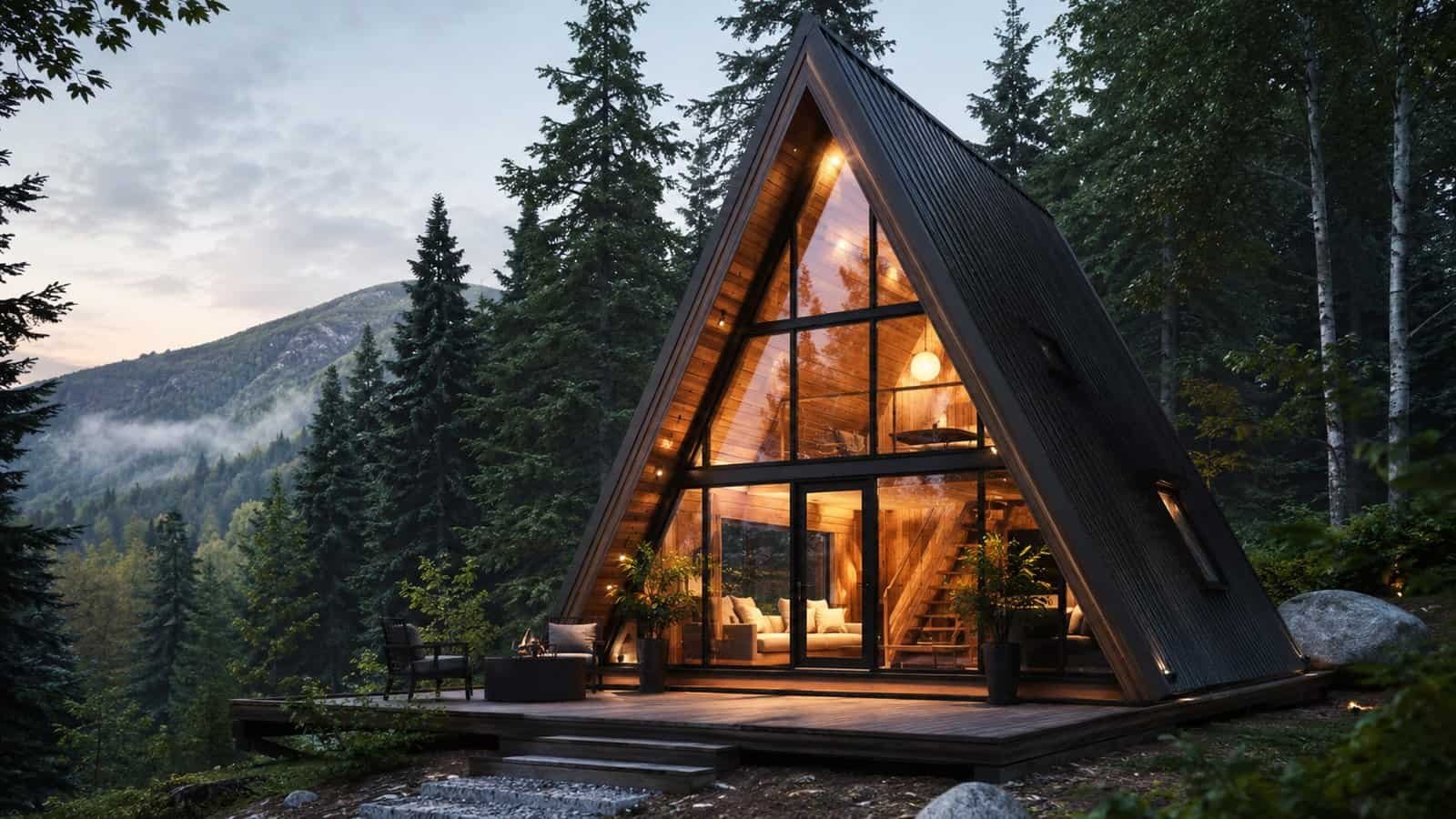 A-Frame Cabin Triangle House Tiny Home: Costs, Layouts & Design Ideas ...